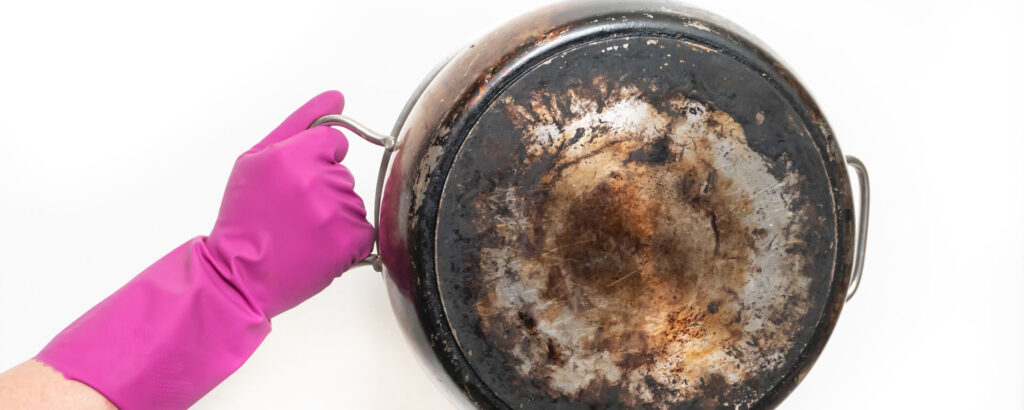 How To Clean A Burnt Pot - Sweepsouth